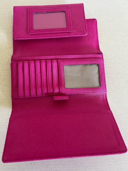 Michael Kors Hot Pink Wallet with Checkbook Cover in a Decorative Box ...