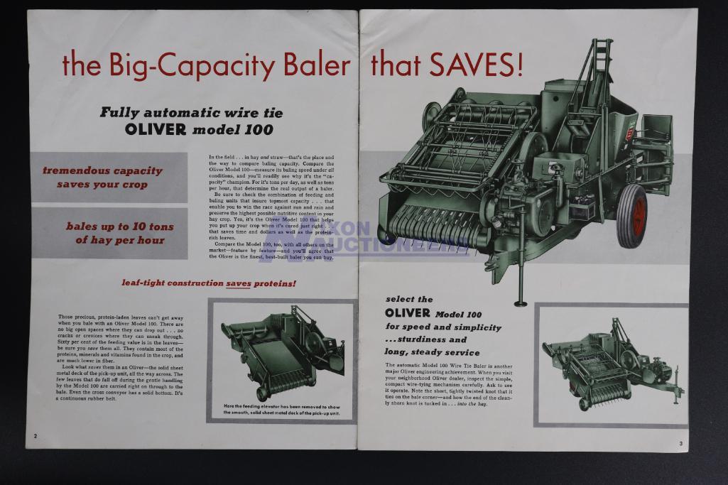 Oliver 100 Baler Hay Large Square Balers For Sale | Agricultural