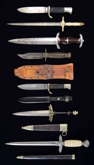 6 WWII STYLE GERMAN DAGGERS & KNIVES AND 1 | Guns & Military Artifacts ...