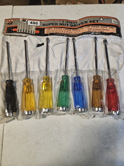 7 Piece Super Nut Driver Set Long Handles 3/16 to 1/L | Online Auctions ...