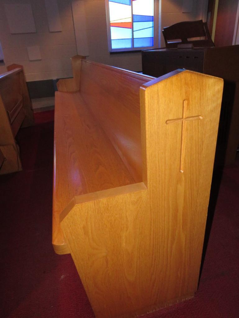 Oak 10' Pew w/ Kneeling Bar & Hymn Rack | Proxibid