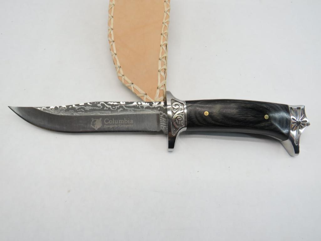 Columbia Fixed Blade Knife with Hand Made Leather | Proxibid