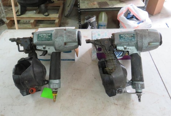 (2) Hitachi NV65AH 2.5" Pneumatic Coil Nailers | Online Auctions | Proxibid