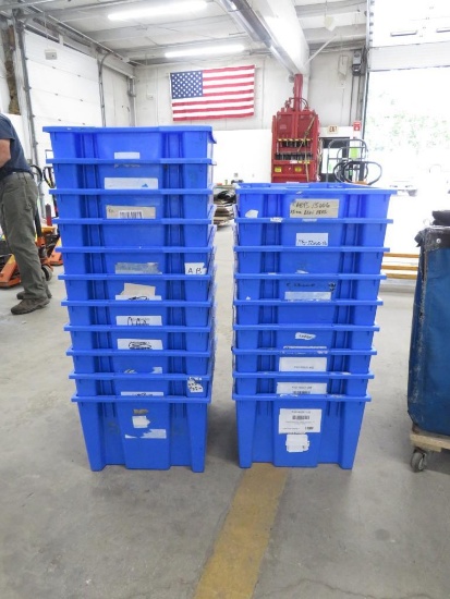 (20) Acro Stackable Poly Bins (blue) | Online Auctions | Proxibid