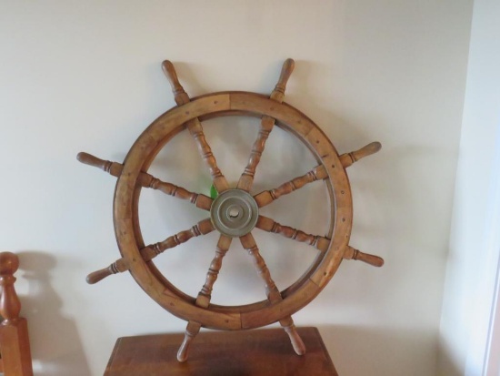 36" Wooden Ship Steering Wheel | Art, Antiques & Collectibles ...