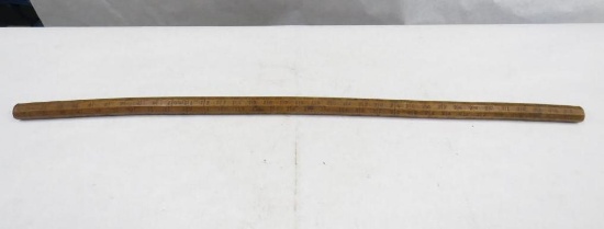 Vintage Octagonal Lumber Log Board Foot Ruler Cane | Heavy Construction ...