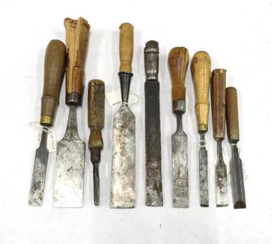 (9) Asst. Wooden Chisels | Heavy Construction Equipment Light Equipment ...