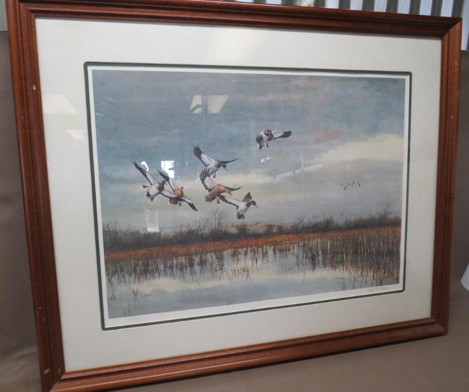 Bruce Dines Plate and Artist Signed Duck Print | Proxibid