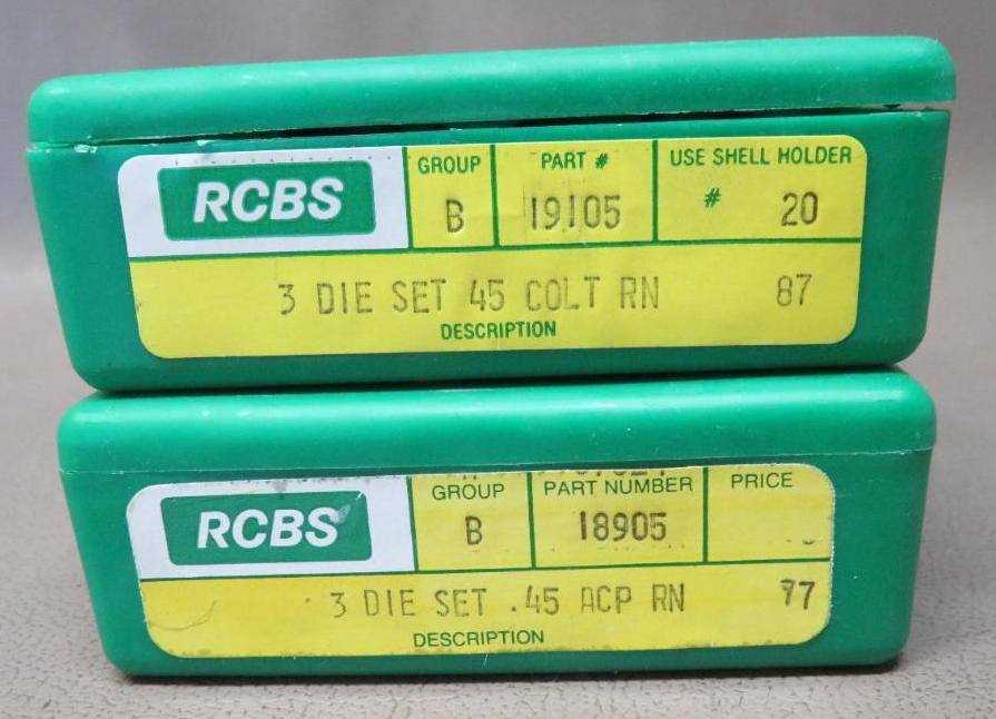 Rcbs 45 Colt And 45 Acp Reloading Dies Proxibid