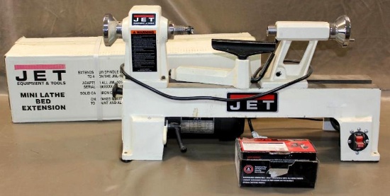 Jet Mini Lathe with Bed Extension and Nova Chuck Accessory | Online ...