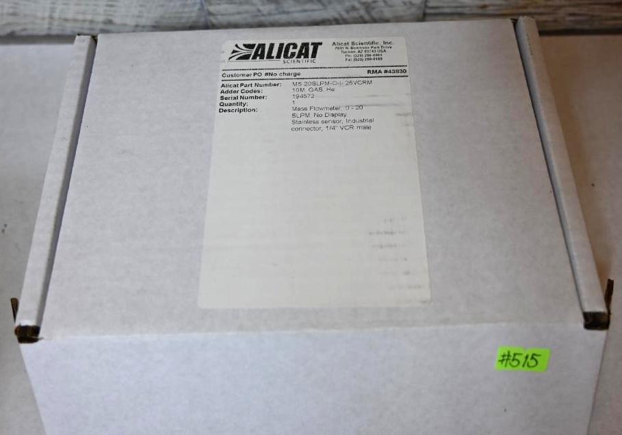 Alicat model MS-20 SLPM Mass Flow Meter | Proxibid