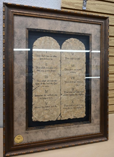 Robert Spooner Gallery LE 10 Commandments on Stone | Online Auctions ...