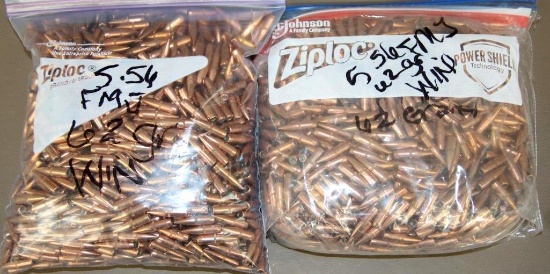 Approximately 22 lbs. 5.56 FMJ Bullets for Reloading | Guns & Military ...