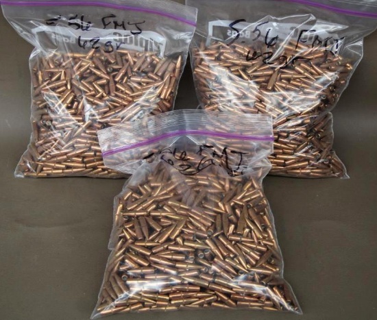 Approximately 31 Lbs. 5.56 FMJ Bullets for Reloading | Guns & Military ...
