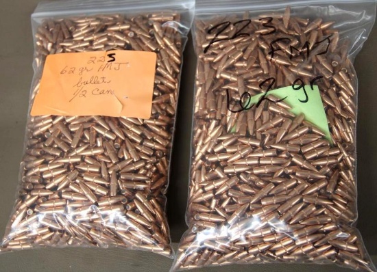 Approximately 25 Lbs. 223 Caliber Bullets for Reloading | Guns ...