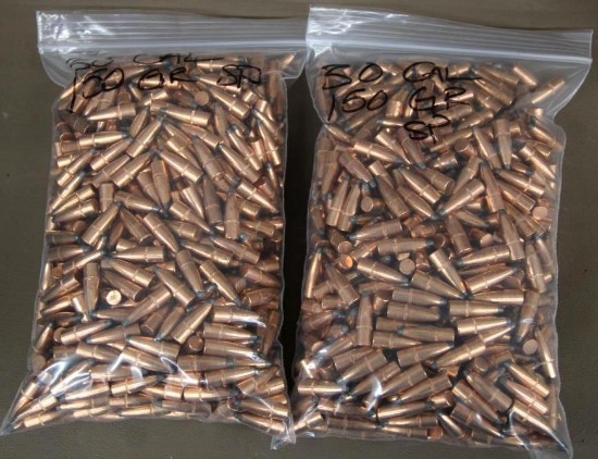 Approximately 27 Lbs. 30 Caliber Bullets for Reloading | Guns ...