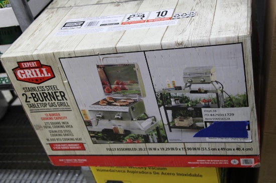 Expert Grill Stainless 2-Burner Tabletop Gas Grill | Online Auctions ...