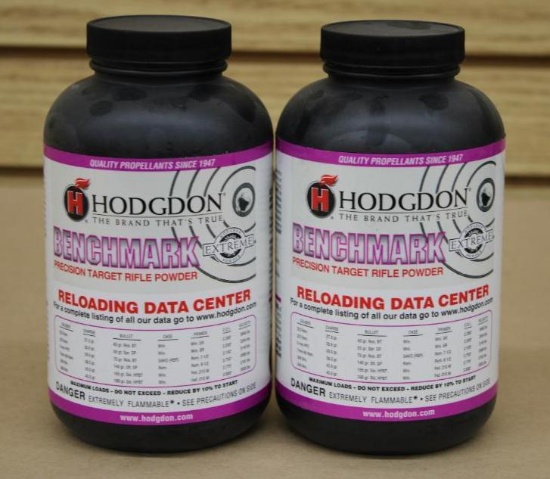 Two 1 lb. Containers Hodgdon Benchmark Reloading Powder NO SHIPPING ...