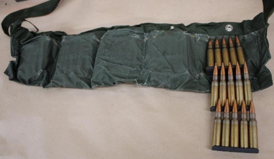 75 Rounds 308 Cal NATO Ammunition on Clips in Bandelier | Guns ...