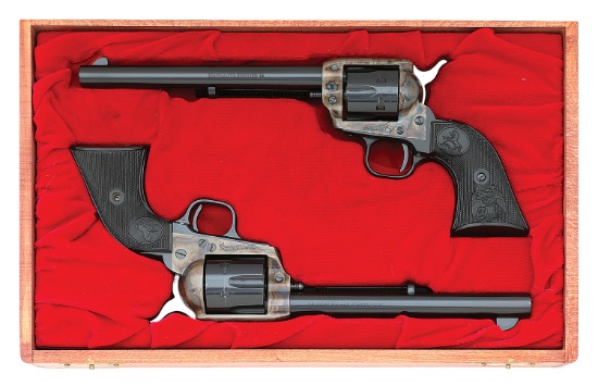 Cased Colt Second Generation Single Action Army & Colt Peacemaker 22 ...