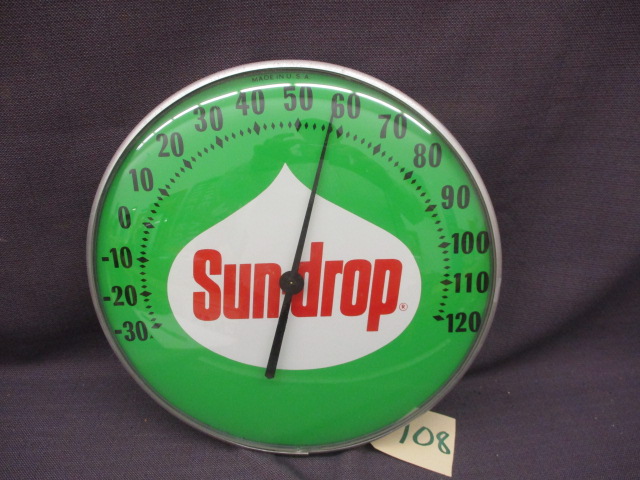 GLASS FACE SUNDROP THERMOMETER | Proxibid