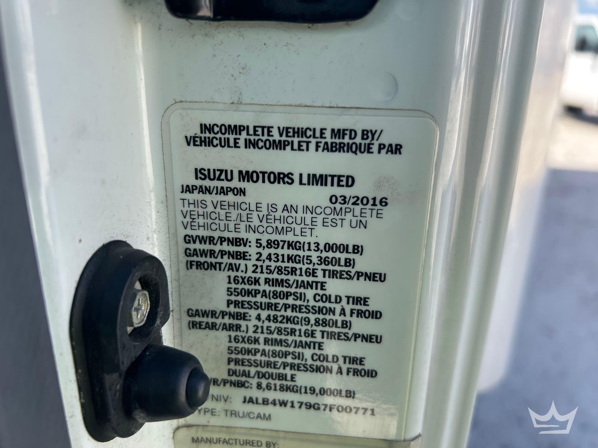 2016 Isuzu NPR For Sale (85818485) from Royal Auction Group, Inc. [9231 ...